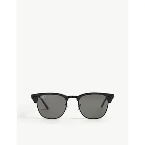 Ray-ban Rb 3016 Clubmaster Acetate Sunglasses - Black