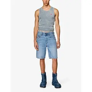 DIESEL® Faded-wash Straight-leg Denim Shorts