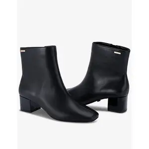 Carvela Rene Logo-badge Heeled Leather Ankle Boots