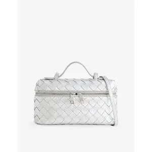 Bottega Veneta Bottega Veneta Bang Bang Small Leather Cross Body Bag Silver-silver