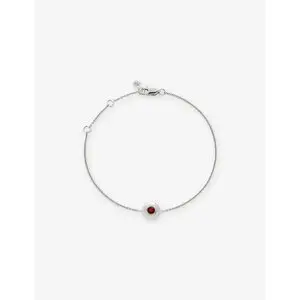 Monica Vinader Garnet Sterling Bracelet - Silver