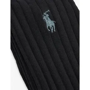 Polo Ralph Lauren Embroidered Stretch-cotton Blend Socks