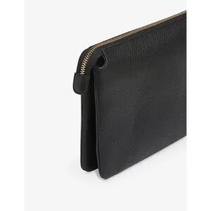 Whistles Elita Leather Clutch Bag - Black