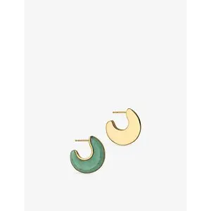 Monica Vinader X Kate Young Aventurine Hoop Earrings - Green