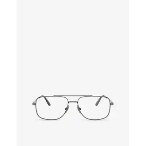 Ray-ban Ray-Ban Square-Frame Titanium Optical Glasses Silver