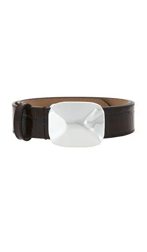 B-low The Belt Croc Effect Waist Belt With Silver Tone Buckle