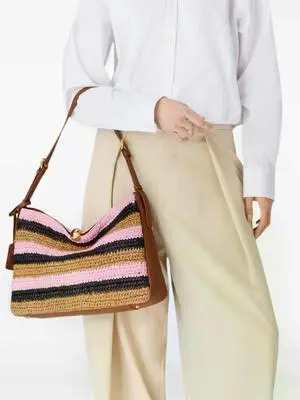Furla Striped Shoulder Bag - Brown