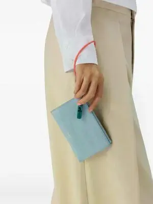 Furla Leather Zip Clutch - Blue