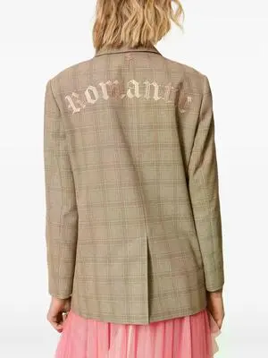 TWINSET Checked Double-breasted Blazer