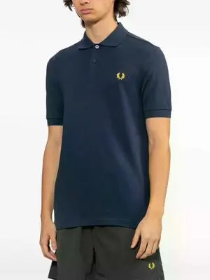 Fred Perry Logo-embroidered Polo Shirt - Blue