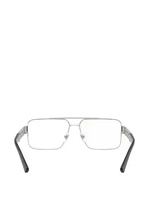 Versace Rectangle Logo Glasses - Silver