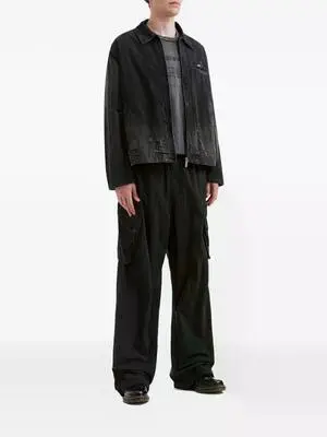 Izzue Distressed Zipped Cotton Jacket