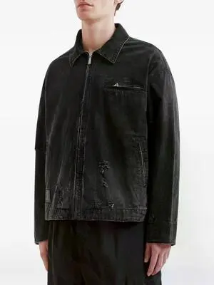 Izzue Distressed Zipped Cotton Jacket