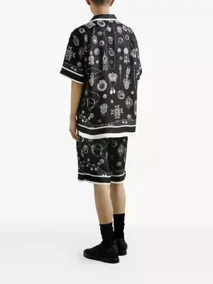 Dolce & Gabbana Silk Jewellery Print Drawstring Shorts