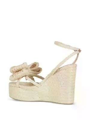 Mach & Mach Le Cadeau Raffia Espadrilles - Neutrals