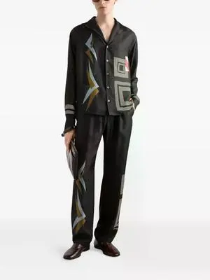 Dolce & Gabbana Geometric-print Shirt - Black