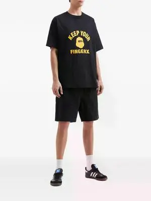 FINGERCROXX Multi-pocket Cotton Shorts - Black