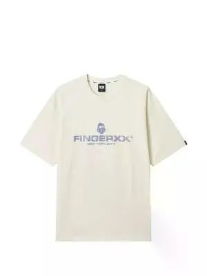 FINGERCROXX Logo Crew-neck T-shirt - Neutrals