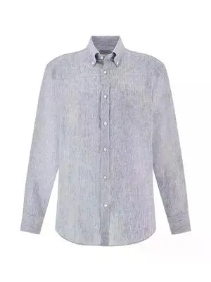 Paul & Shark Striped Linen Shirt - Blue