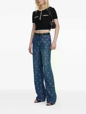 SELF-PORTRAIT Bow Embellished Jeans