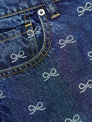 SELF-PORTRAIT Bow Embellished Jeans