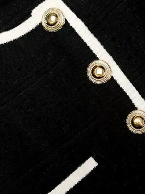SELF-PORTRAIT Button Trimmed Knitted Top