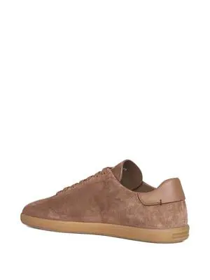 Zegna Suede Panelled Sneakers - Brown