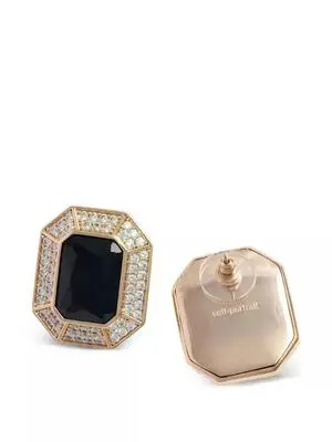 SELF-PORTRAIT Crystal Octagonal Earrings