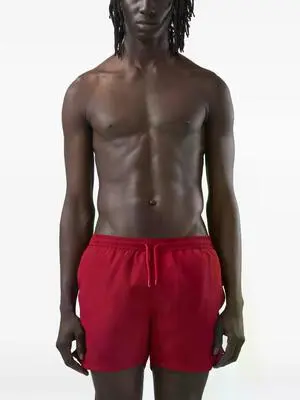 Gcds Logo-tape Short Swim Shorts - Red