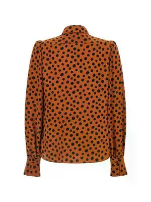Valentino Garavani Polka Dot Silk Shirt - Brown