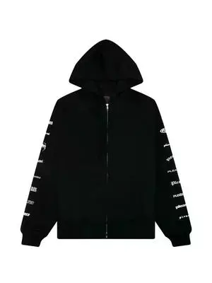 PLEASURES Wordmark Zip Hoodie - Black