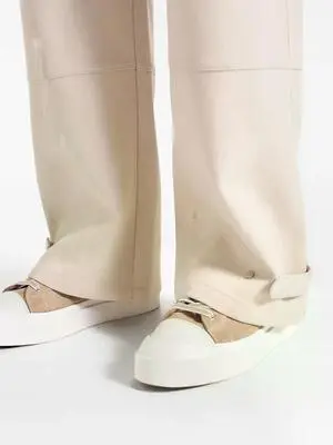 Manière De Voir Mathis Ankle-buckle Wide Leg Trousers - Neutrals