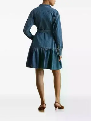 Ralph Lauren Button-down Tiered Mini Dress