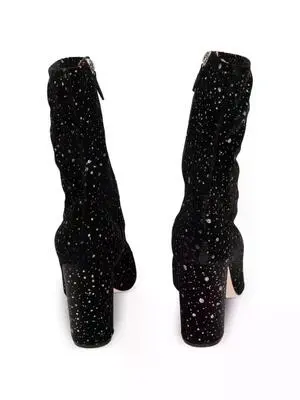 Oscar Tiye Glitter Embellished Zip Up Boots