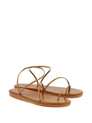 ANCIENT GREEK SANDALS Kansiz Strap Flat Sandals - Brown