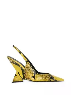 Attico Snake-print Slingback Pumps