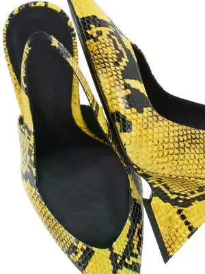 Attico Snake-print Slingback Pumps