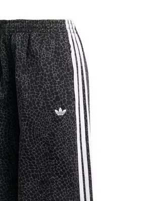 Adidas Firebird All-over Print Wide Leg Jeans - Black