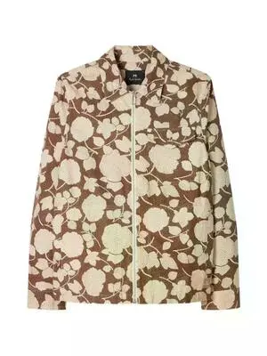 Paul Smith Floral Print Zip Jacket - Brown