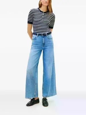 Tommy Hilfiger Striped Button-up T-shirt