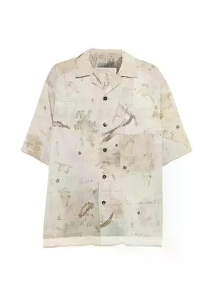 ZIGGY CHEN Buttoned Print Shirt - Neutrals