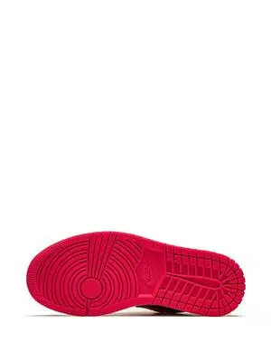 JORDAN 1 Low Siren /black-white Leather Sneakers - Red