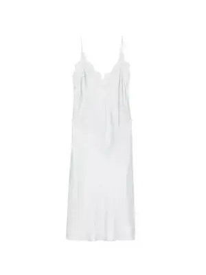 RÓHE Silk Lace-trim Slip Dress - Blue