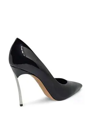 Casadei Blade Pointed Toe Stiletto Pumps With Silver Tone Hardware