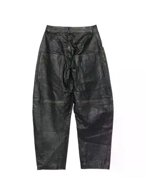 GIORGIO BRATO Leather Trousers With Visible Stitching