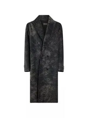 Roberto Cavalli Double-breasted Distressed-effect Coat