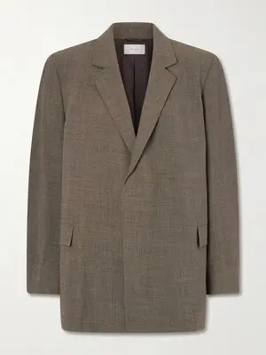 THE ROW Devlin Oversized Wool Blazer - Brown