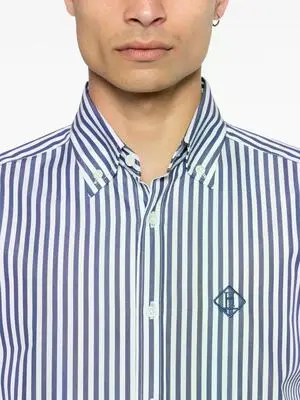 Herno Striped-pattern Long-sleeve Shirt - Blue