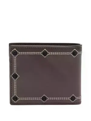 Etro Embroidery Leather Wallet - Brown