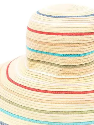 Paul Smith Striped Wide Brim Bucket Hat - Neutrals